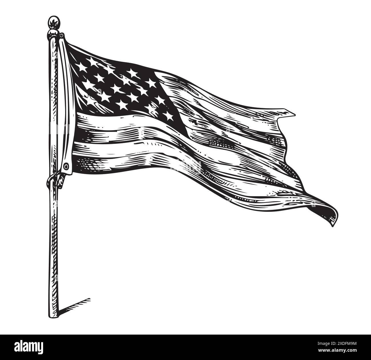 Bandera Americana Clipart Vectorial