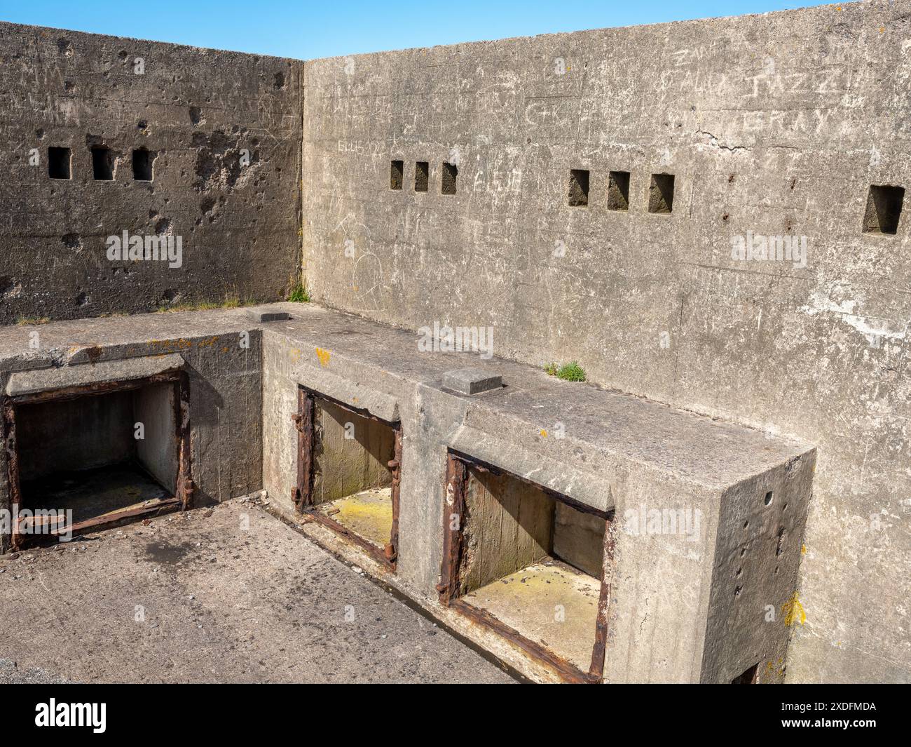 June 2024 - Part of a gun emplacement at Brean Down fort, built in 1870 ...