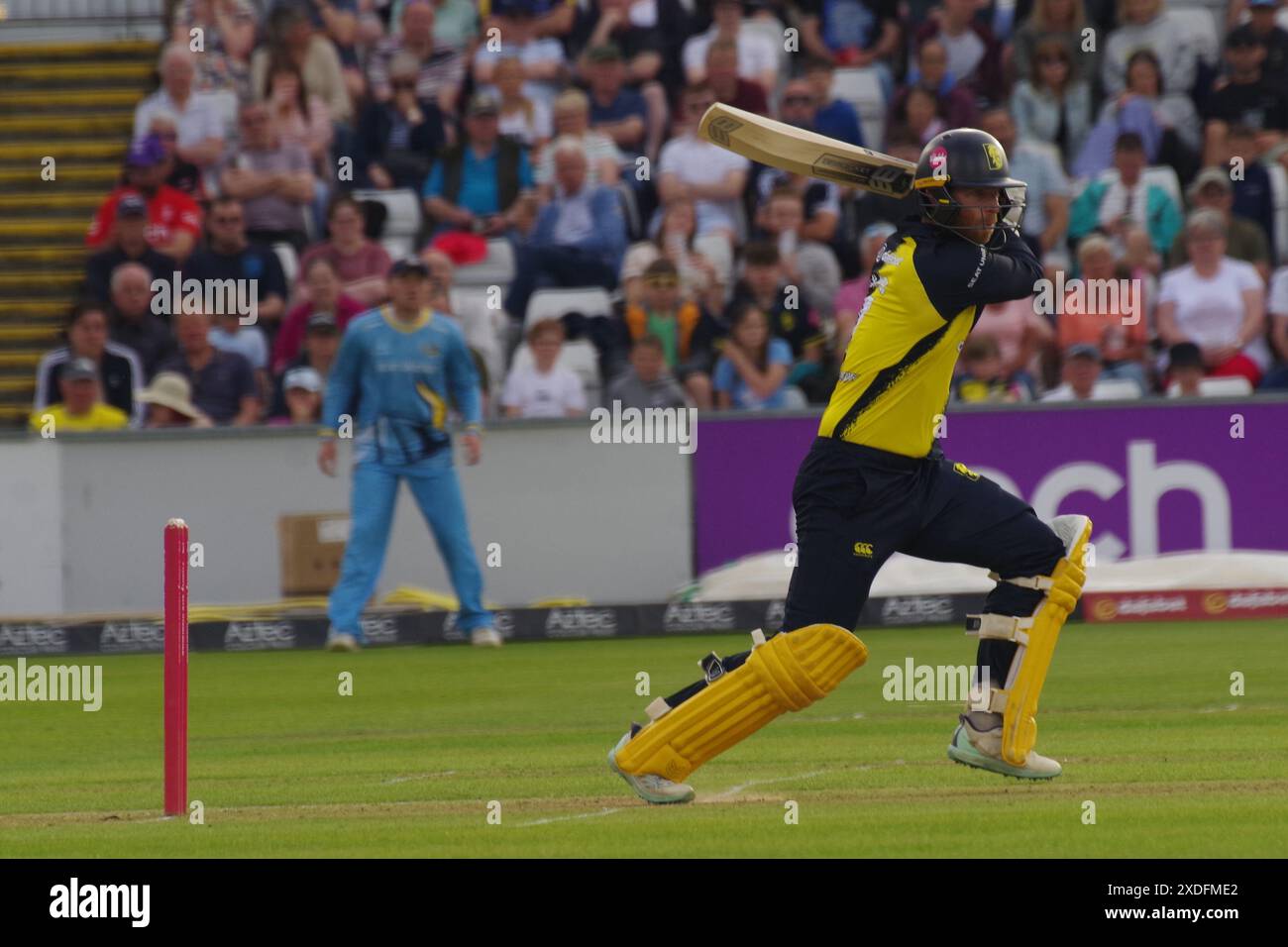 Chester le Street, 21 June 2024. Graham Clark batting for Durham ...