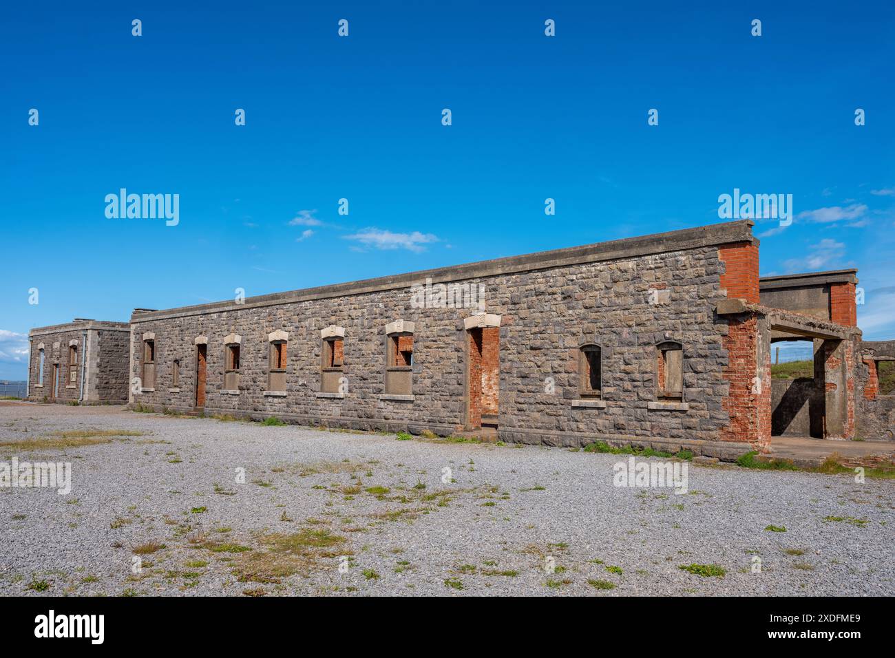 June 2024 - Remains of the barrack block at Brean Down fort, built in ...