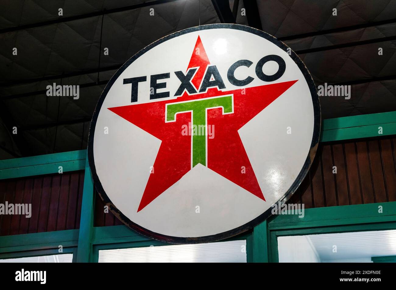 Antique Texaco signage; Arizona Route 66 Museum; Kingman; Arizona; USA ...