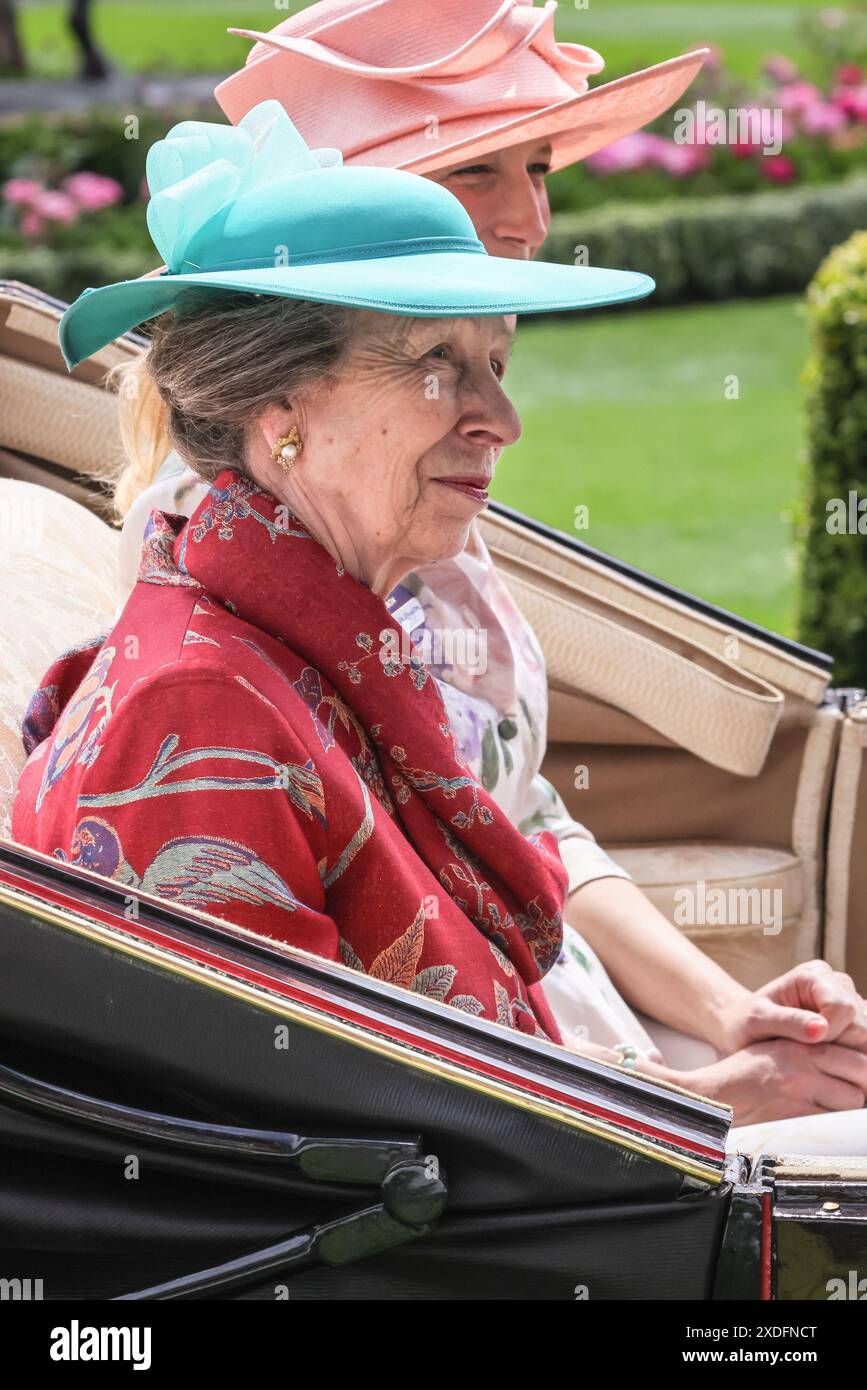 Anne, the Princess Royal smiles in the carriage during the Royal ...