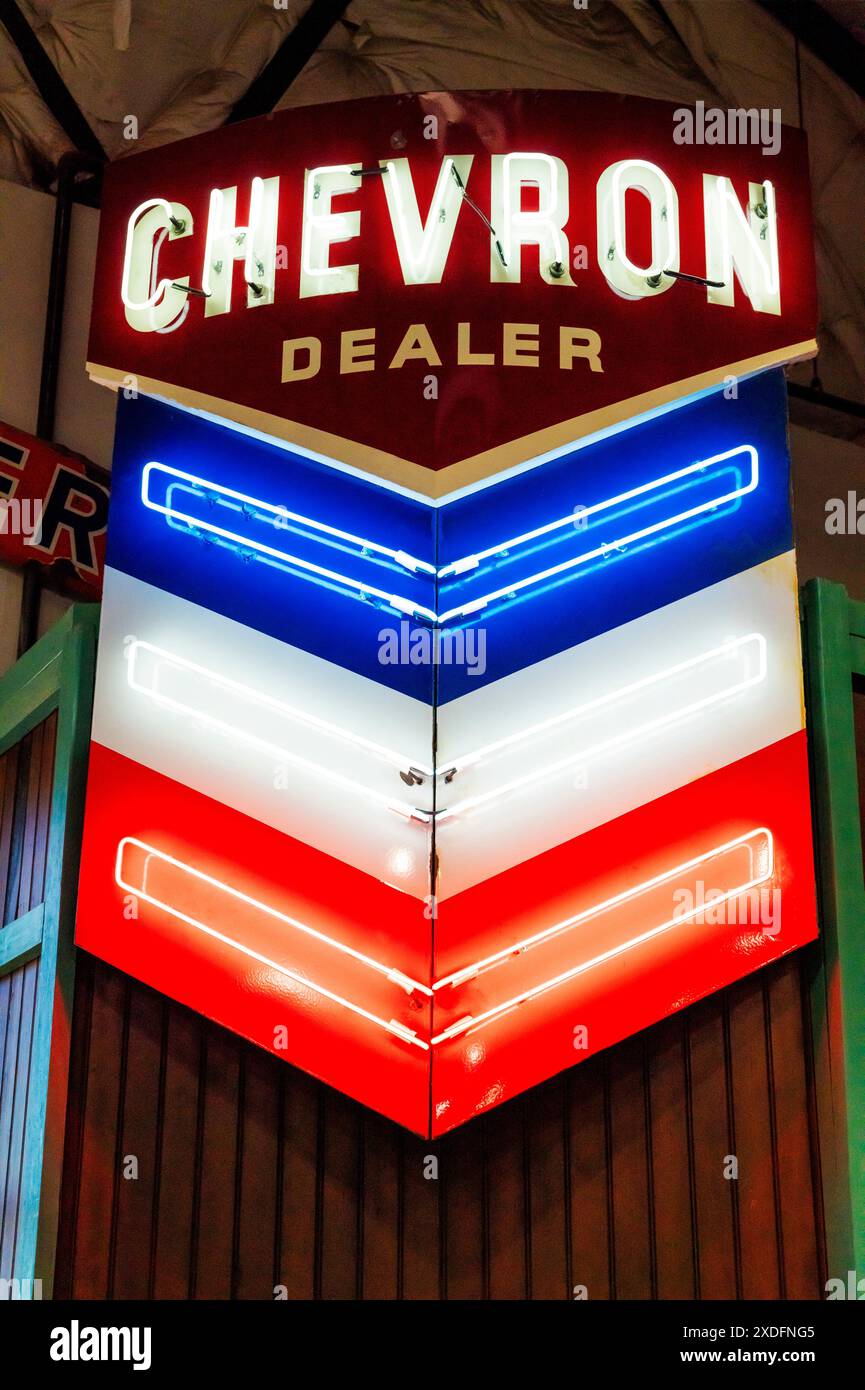 Antique Chevron Dealer signage; Arizona Route 66 Museum; Kingman ...