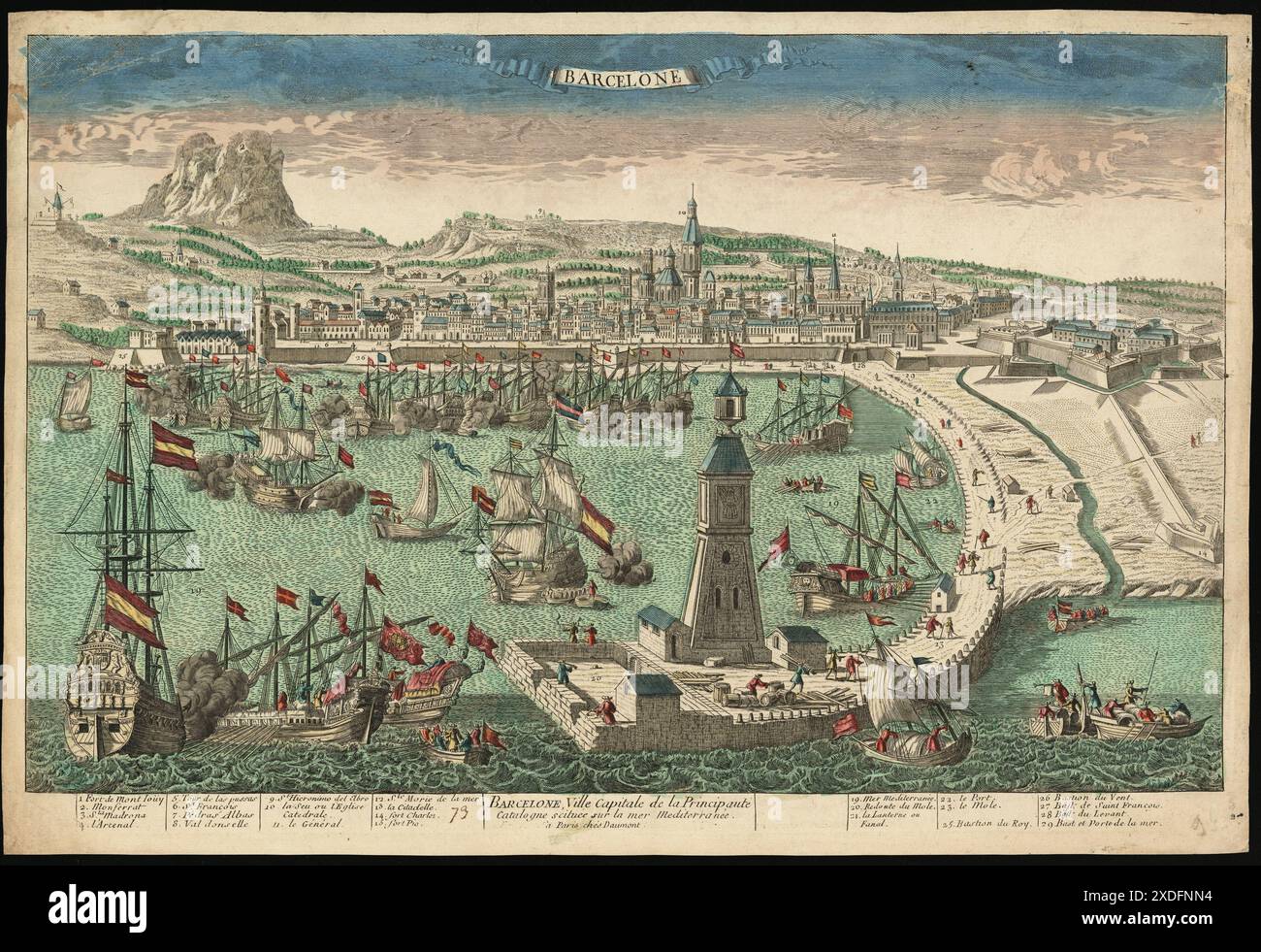 Barcelona, capital city of the Principality of Catalonia located on the ...