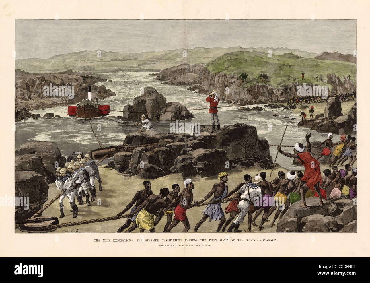 The Nile expedition: the stearmer nassif-khaile passing the first gate ...
