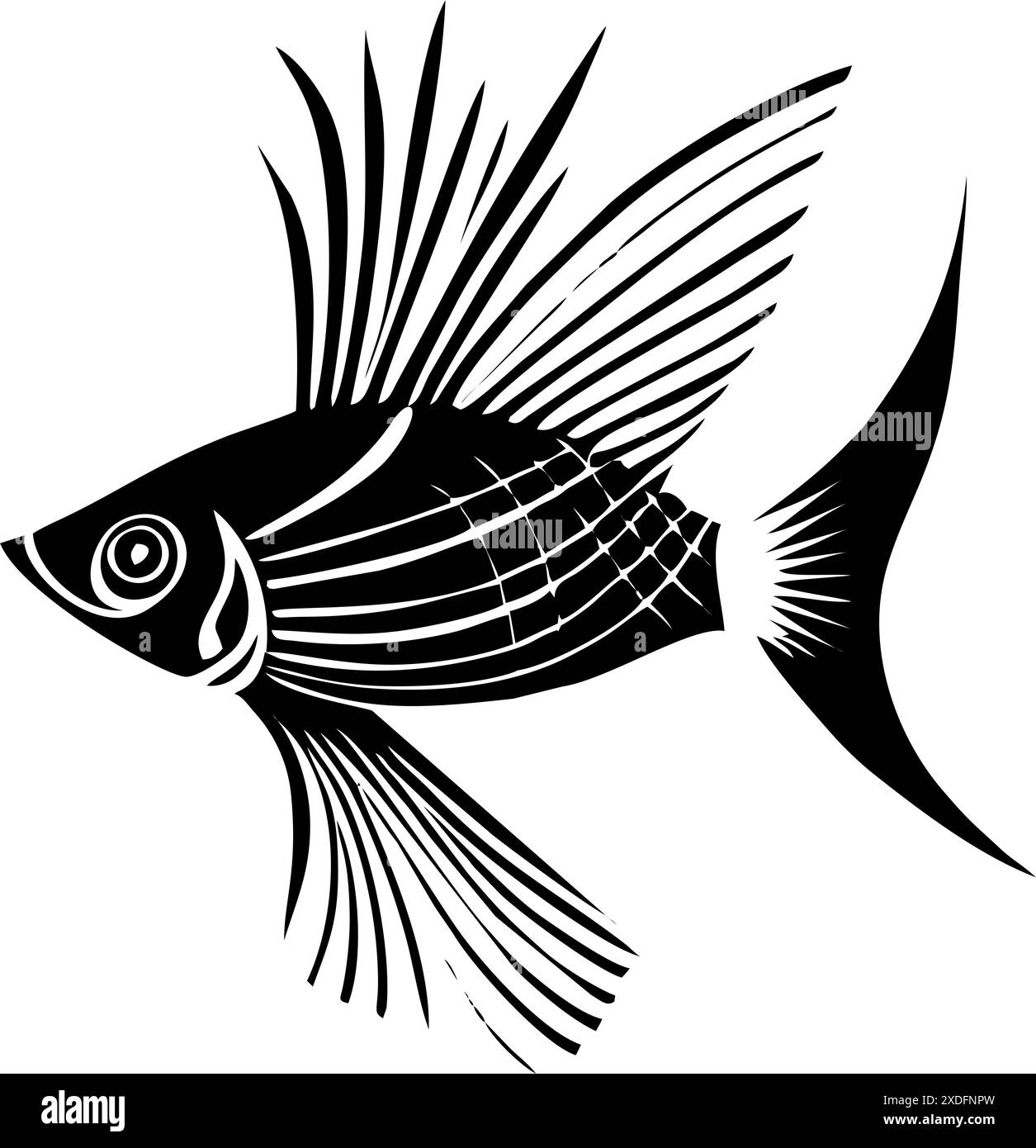 Fish line icon ocean Cut Out Stock Images & Pictures - Alamy