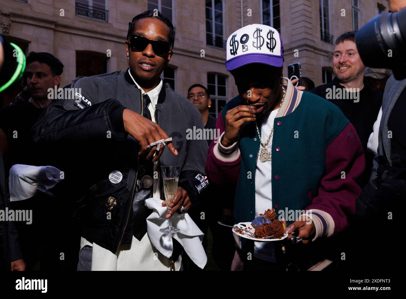 ASAP Rocky celebrates after the American Sabotage Spring Summer 2025 ...