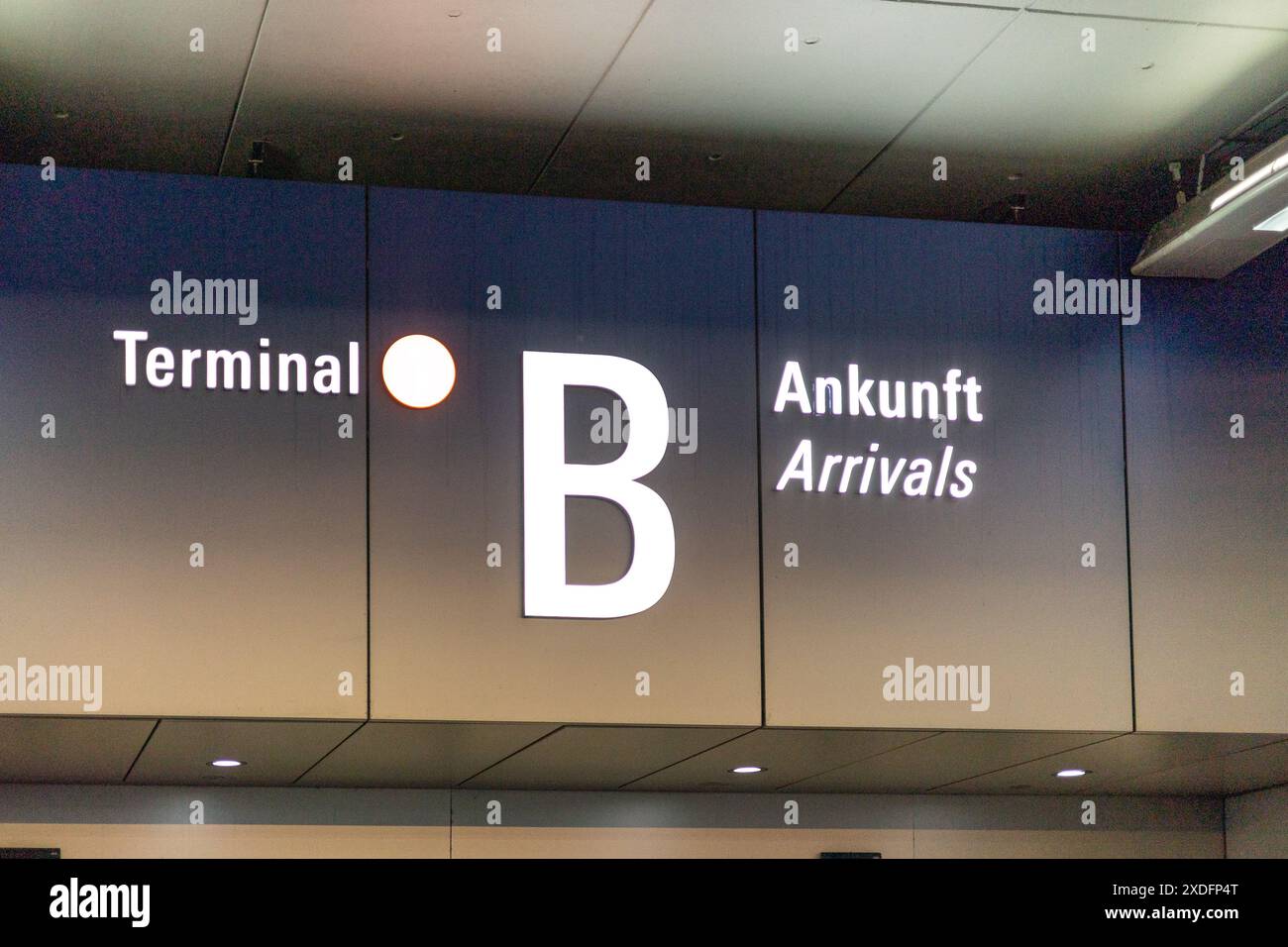 Frankfurt International Airport, Germany - February 19, 2024: a close ...