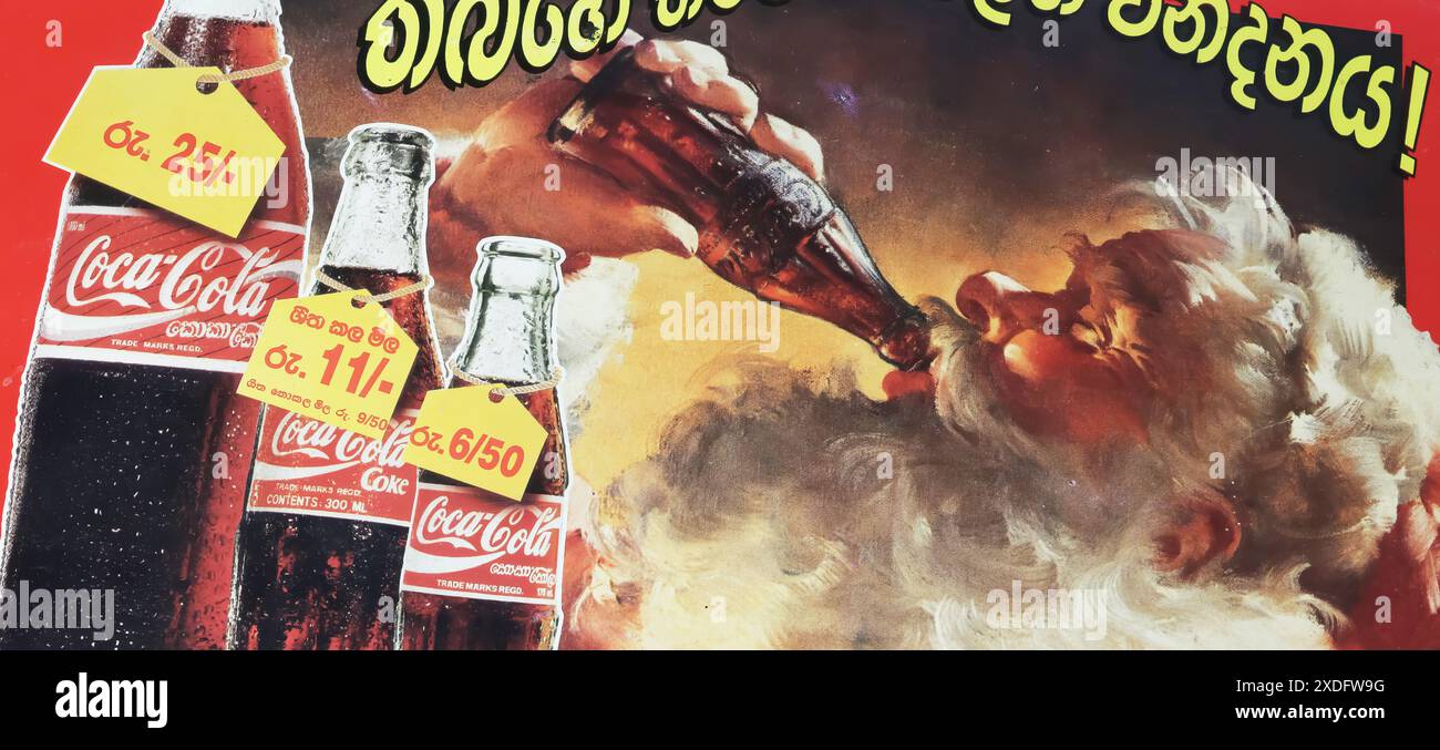 Viersen, Germany - May 9. 2024: Vintage singalese asian Coca Cola ...