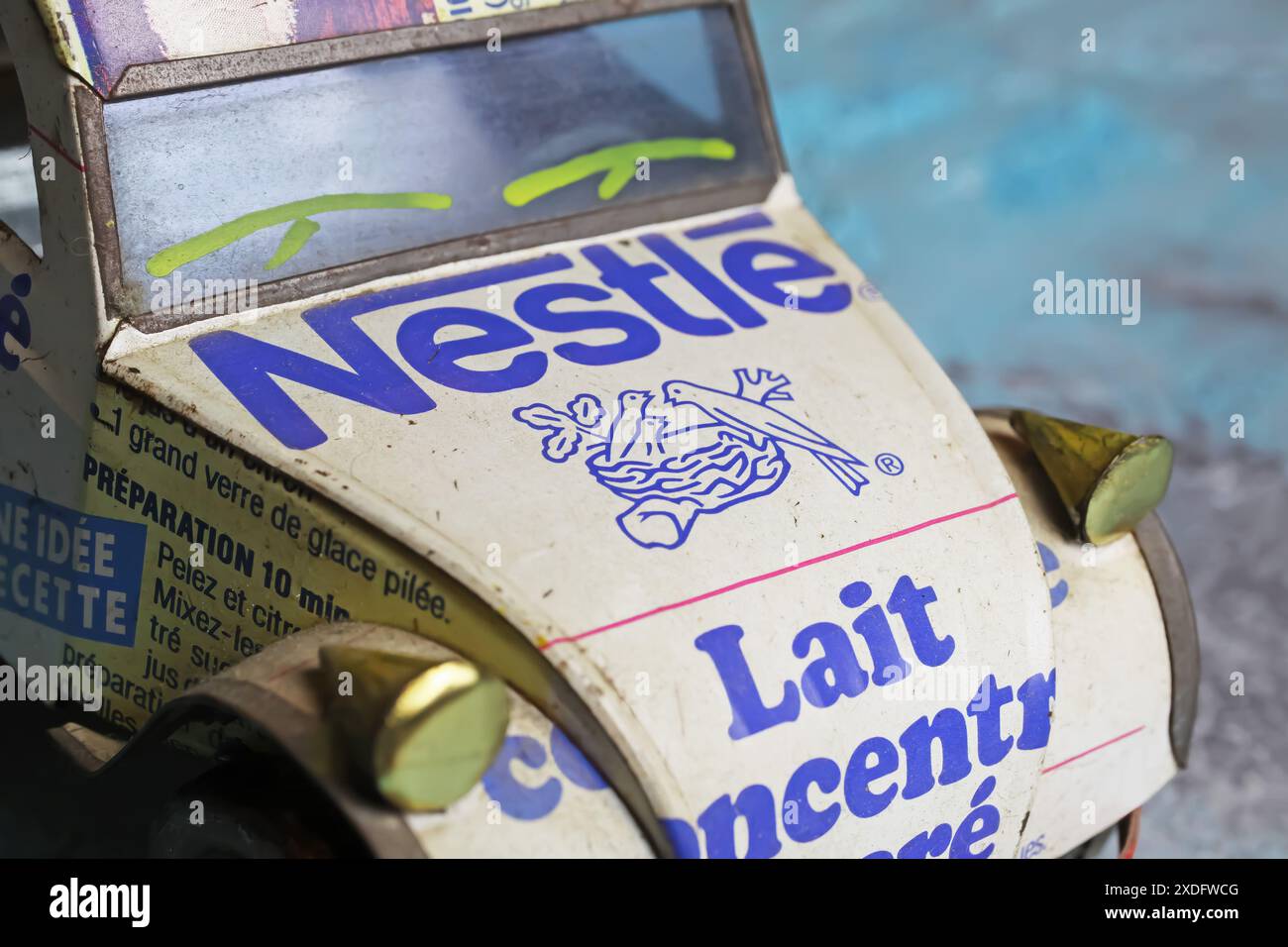 Viersen, Germany - May 9. 2024: Sustainable african citroen 2CV toy car ...