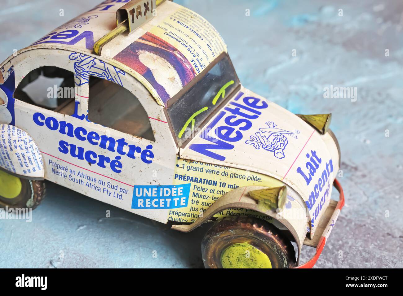 Viersen, Germany - May 9. 2024: Sustainable african citroen 2CV toy car ...