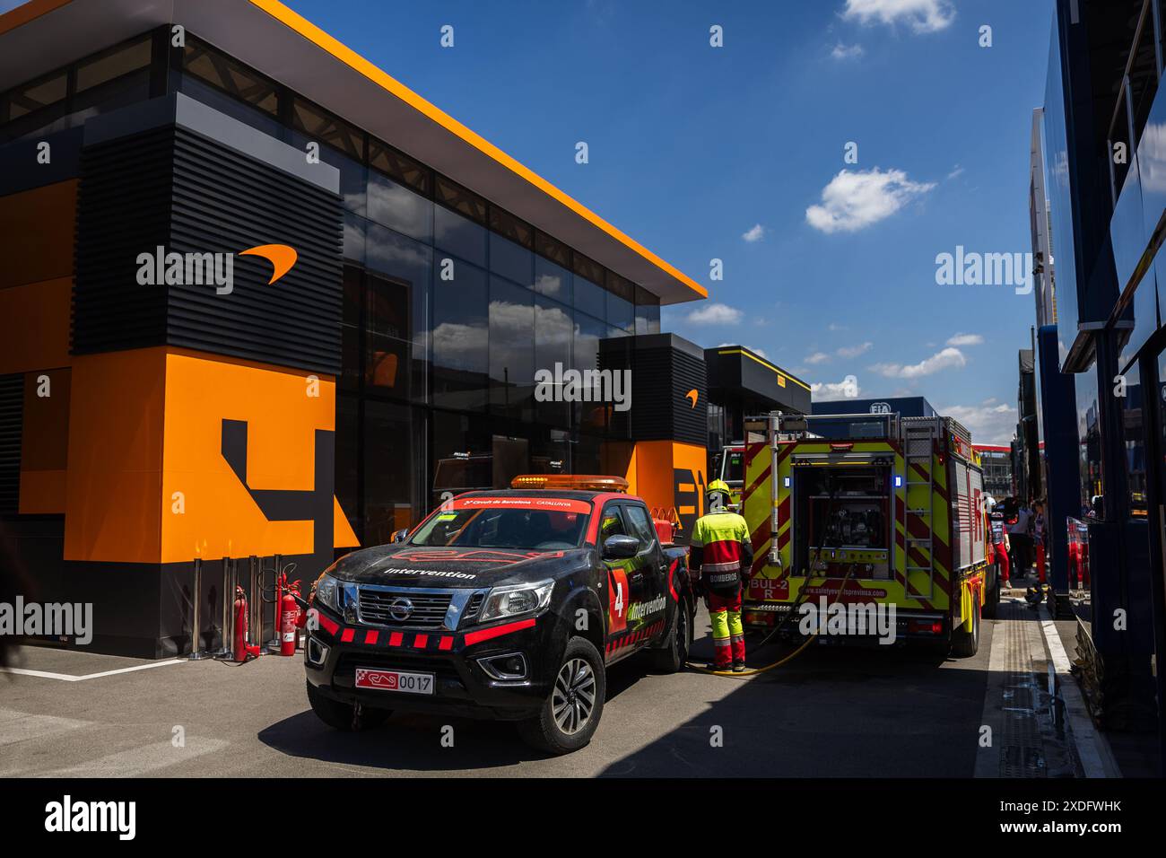 Circuit de Catalunya, Barcelona, Spain. 22.June.2024; Fire scene of ...