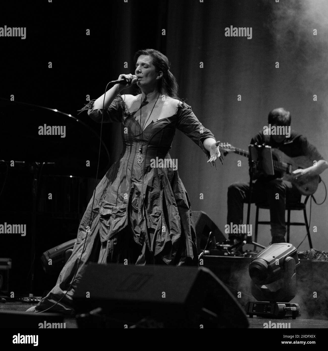 The singer Dulce Pontes performs on stage during the Universal Music ...