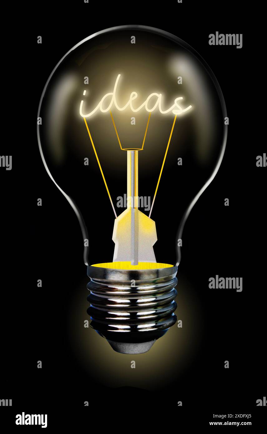Light bulb filament word hi-res stock photography and images - Alamy