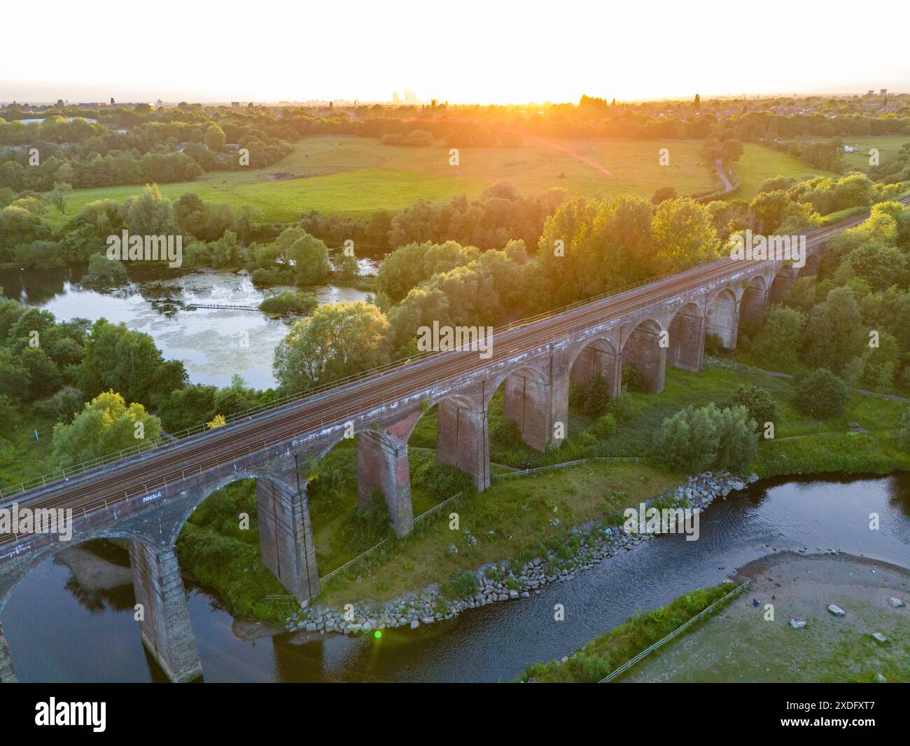 Stockport viaduct aerial hi-res stock photography and images - Alamy