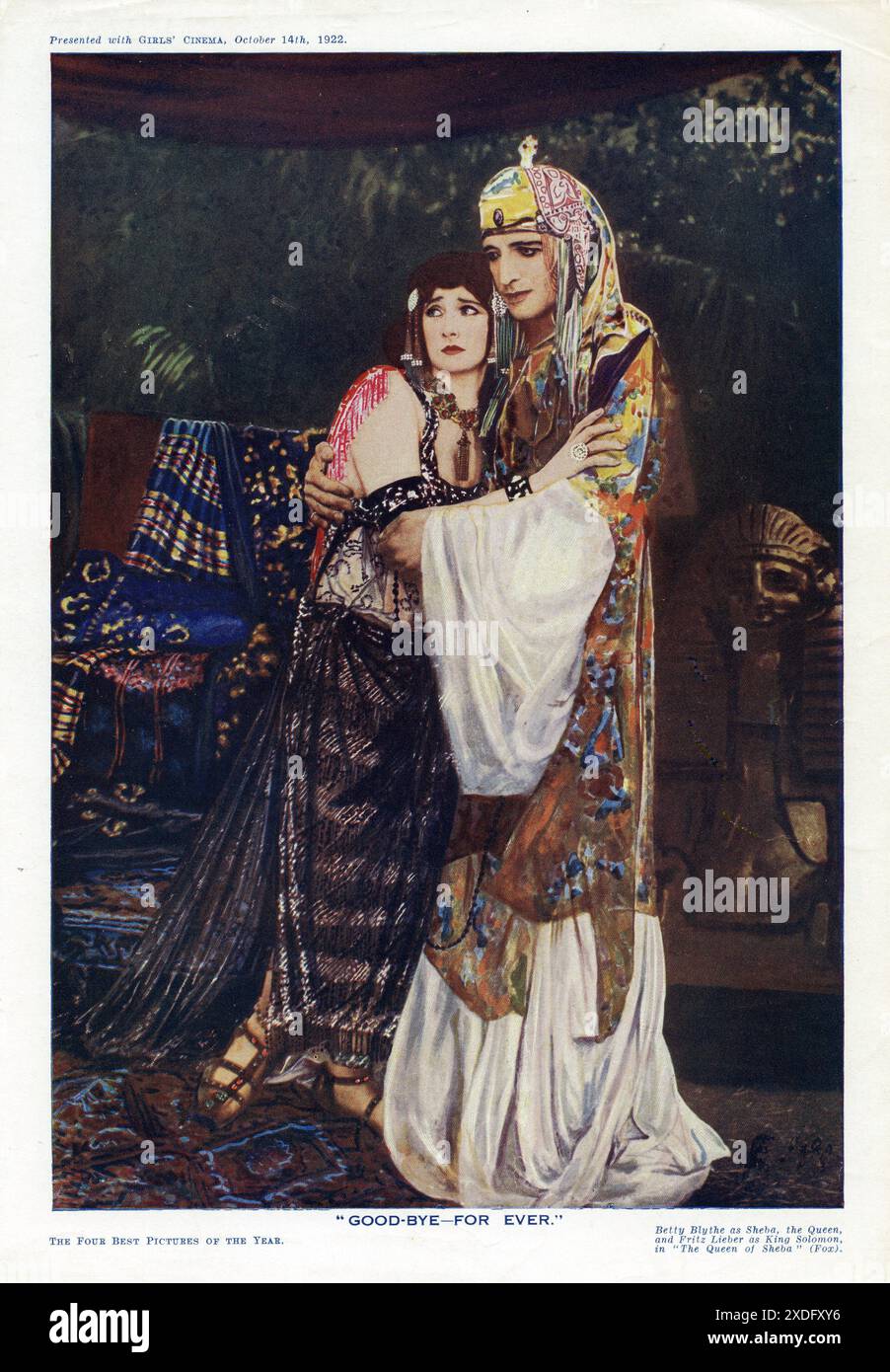 A giveaway from Girl's Cinema of BETTY BLYTHE and FRITZ LIEBER in the ...