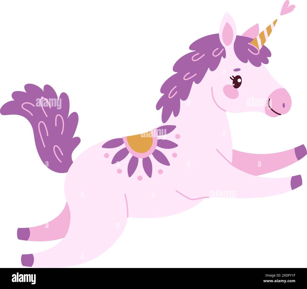 Magical Unicorn Book Clip Art Magic Unicorn. Fairy Horse. Cartoon