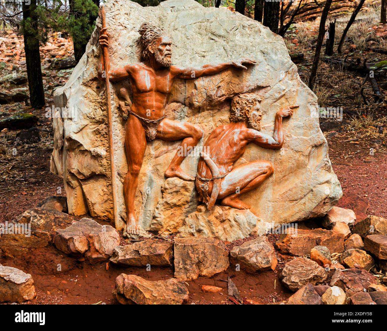 WILPENA Pound, AUSTRALIA - 2 March 2024: Stone boulder sculpture ...