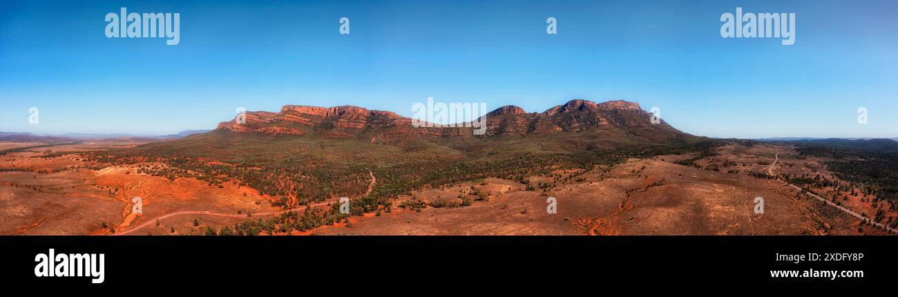 Outstanding Wilpena Pound rock formation of Flinders Ranges - aerial ...