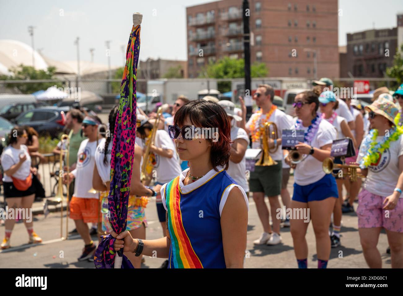 Parade participants march in the 42nd Annual Mermaid Parade in Coney ...