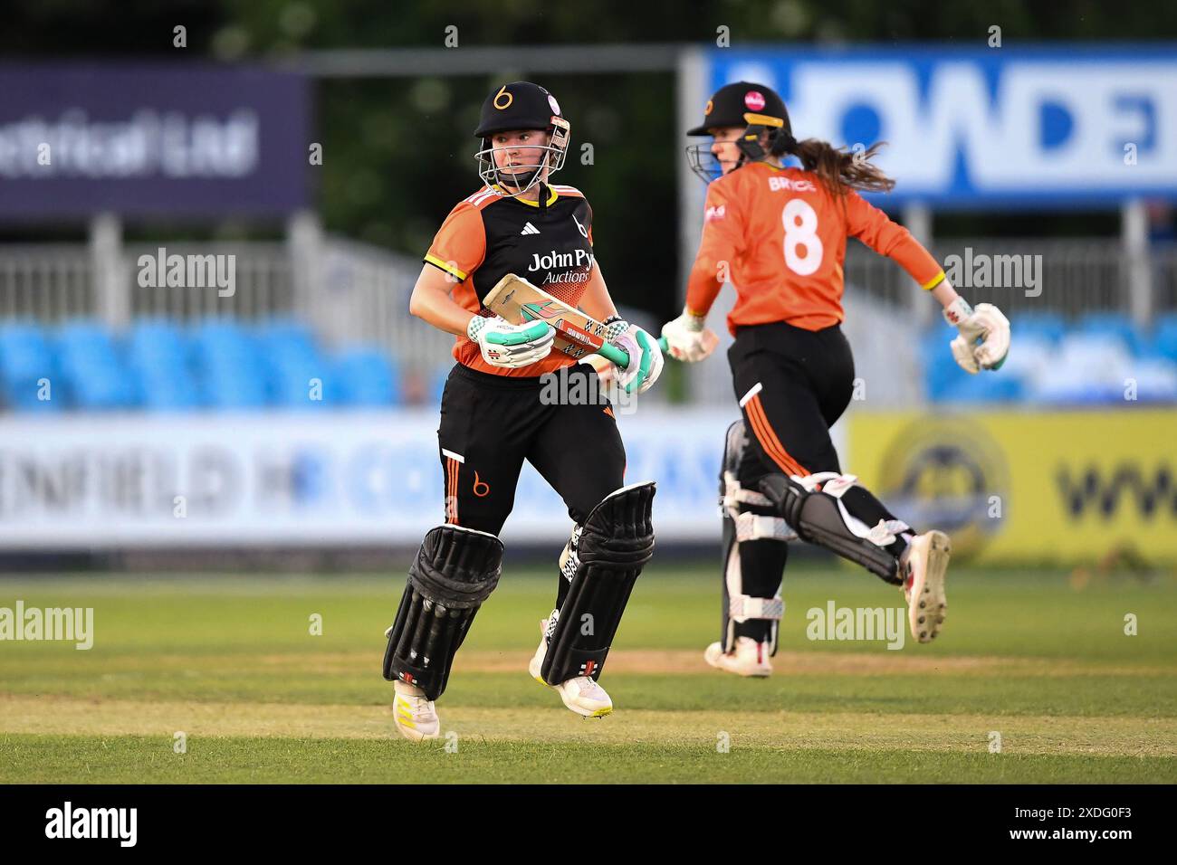Derby, UK. 22 June 2024. Kathryn Bryce (left) and Sarah Bryce of The ...