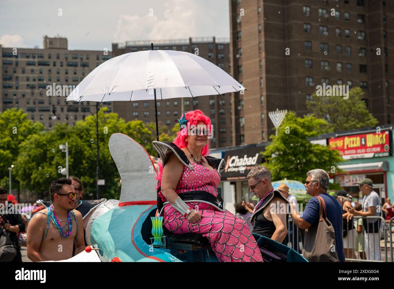 Parade participants march in the 42nd Annual Mermaid Parade in Coney ...