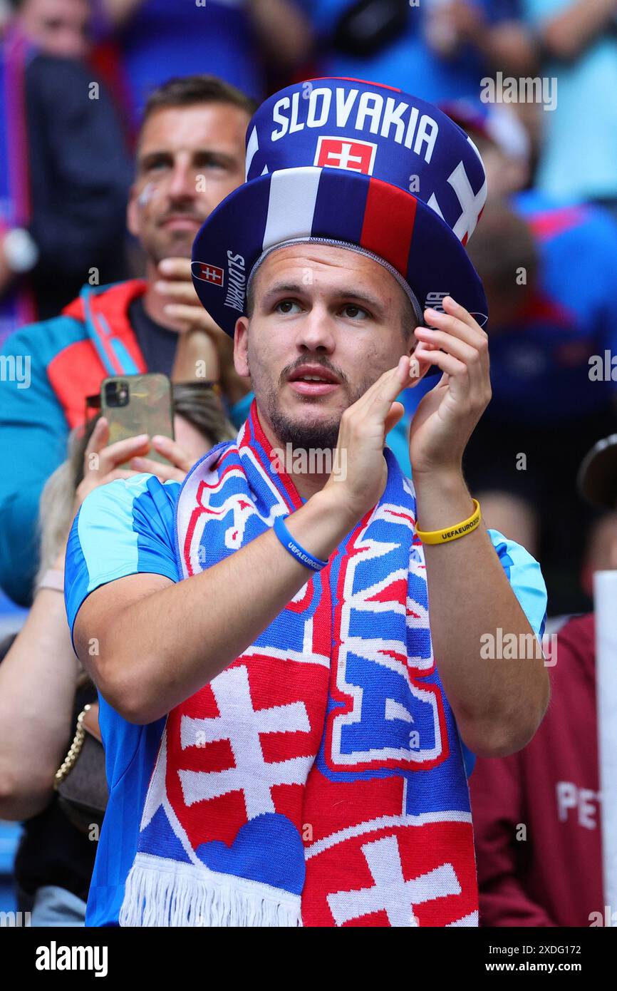 Fan of Slovakia prior to the Euro 2024 Group Stage E football match ...