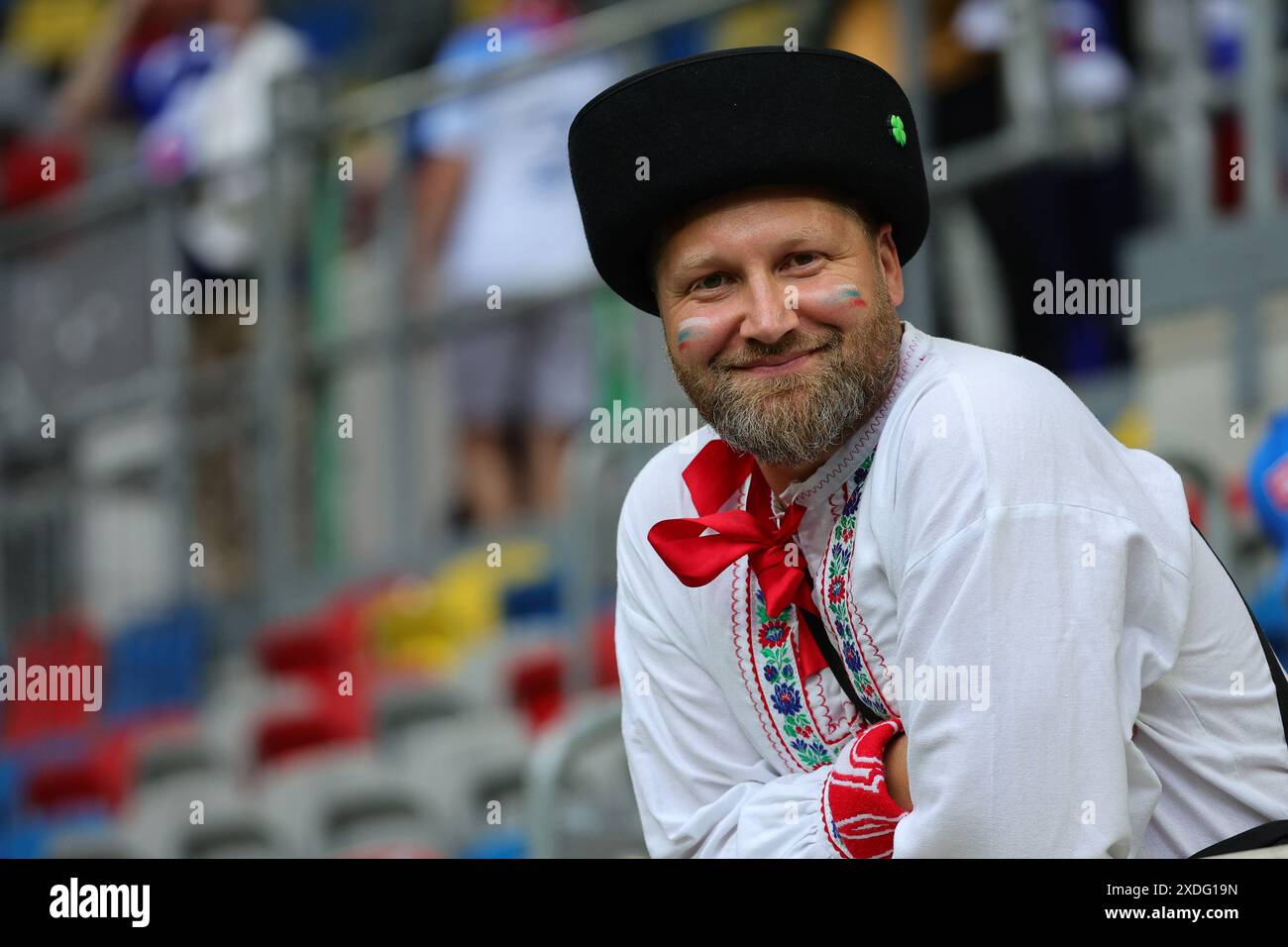 Fan of Slovakia prior to the Euro 2024 Group Stage E football match ...