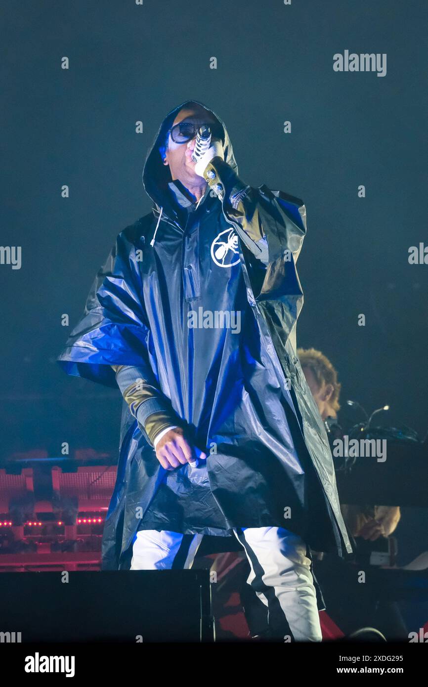 Newport, Isle of Wight UK 21st June, 2024 English musician and vocalist Keith Andrew Palmer ...