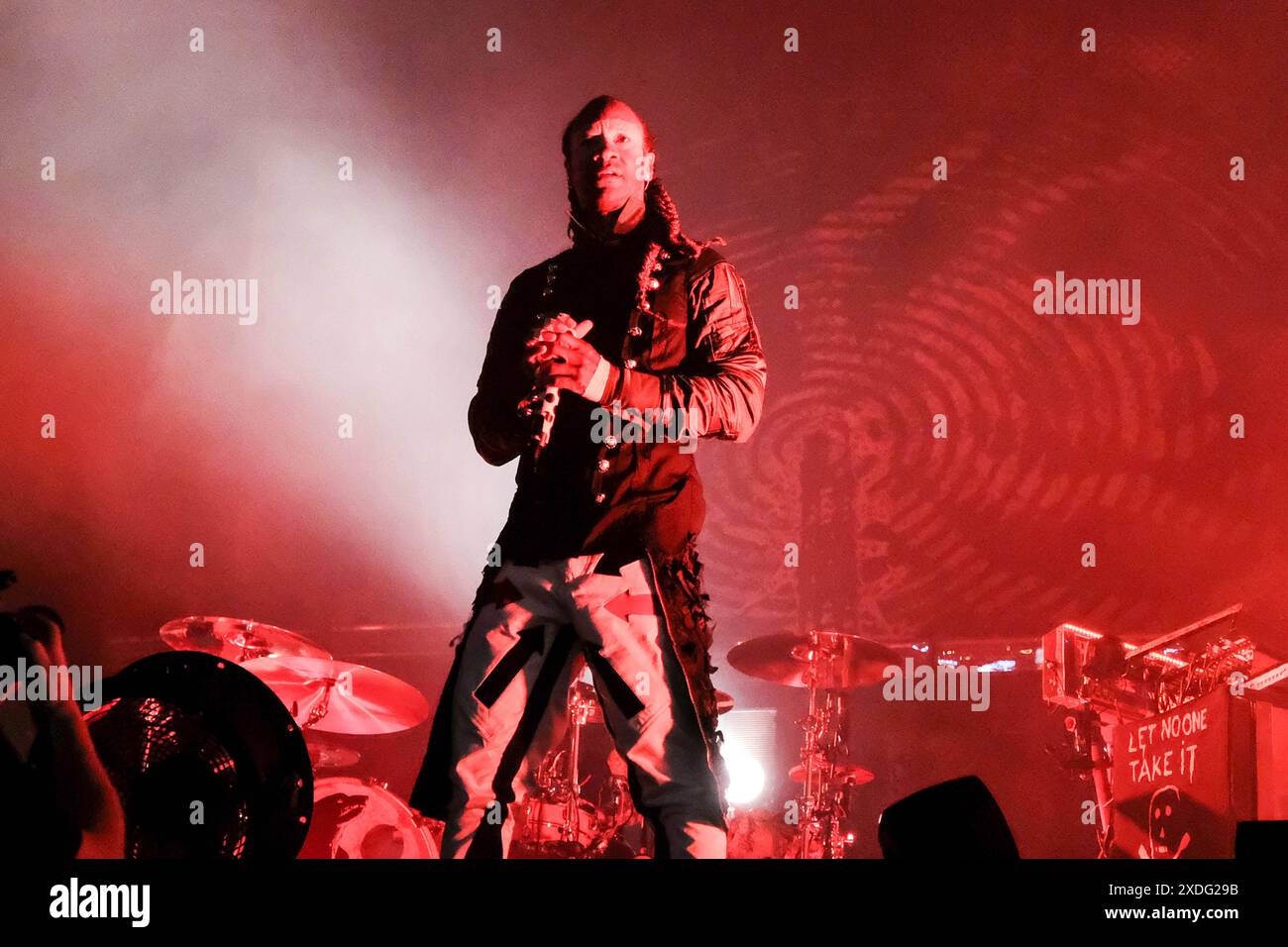 Newport, Isle of Wight UK 21st June, 2024 English musician and vocalist Keith Andrew Palmer ...