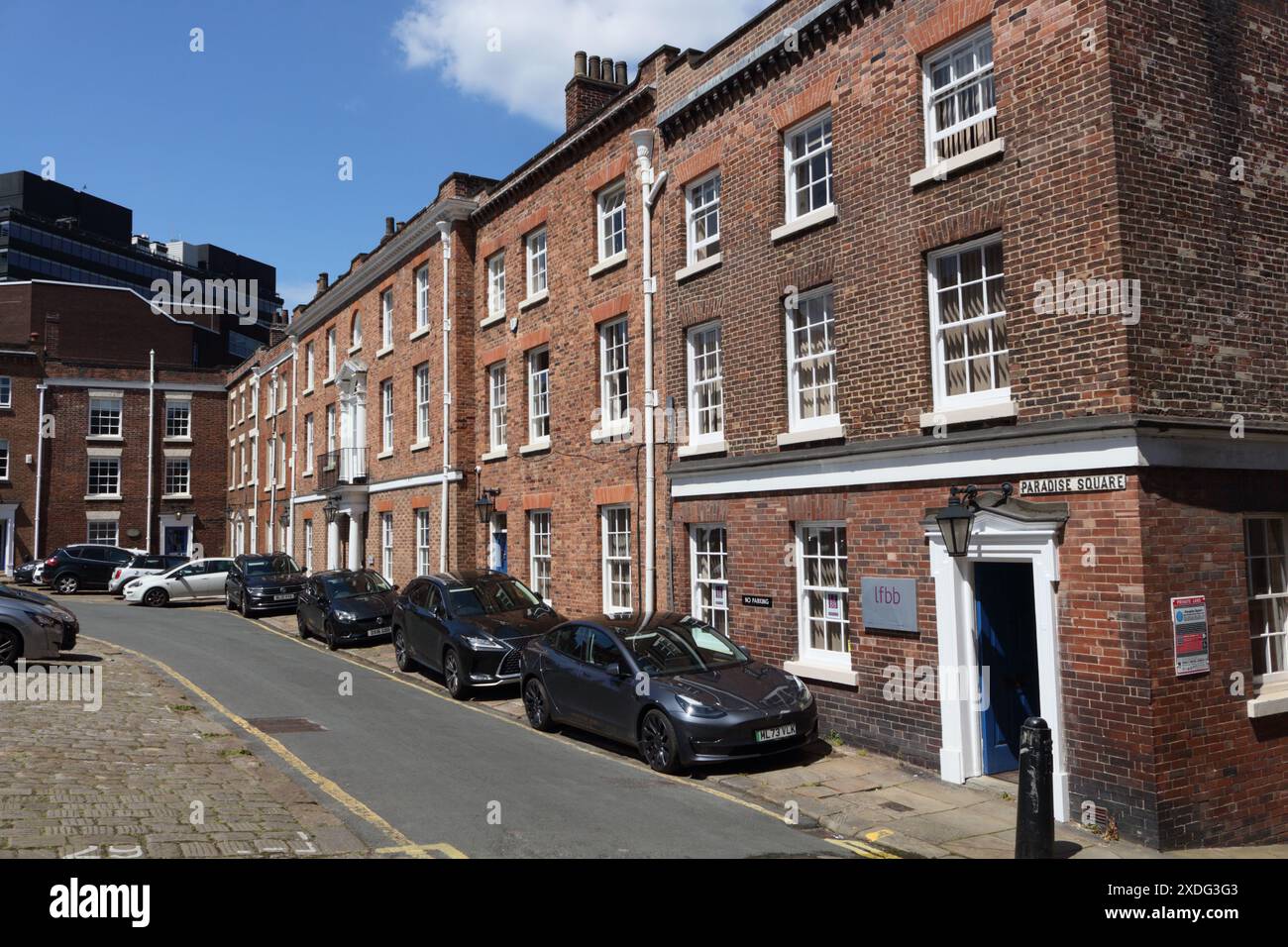 Historic Paradise Square in Sheffield city centre England UK. Georgian ...