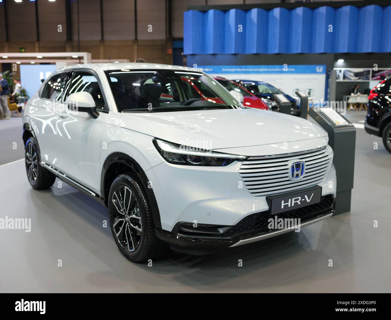 Car is exhibited at the Madrid Car Experience, the Madrid motor show ...