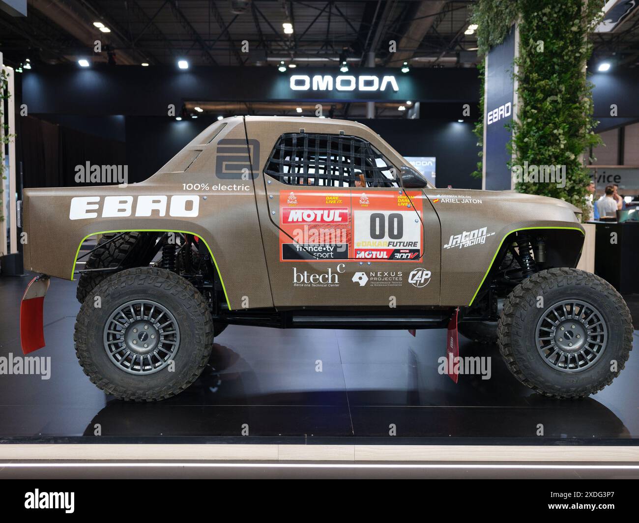 Car is exhibited at the Madrid Car Experience, the Madrid motor show ...