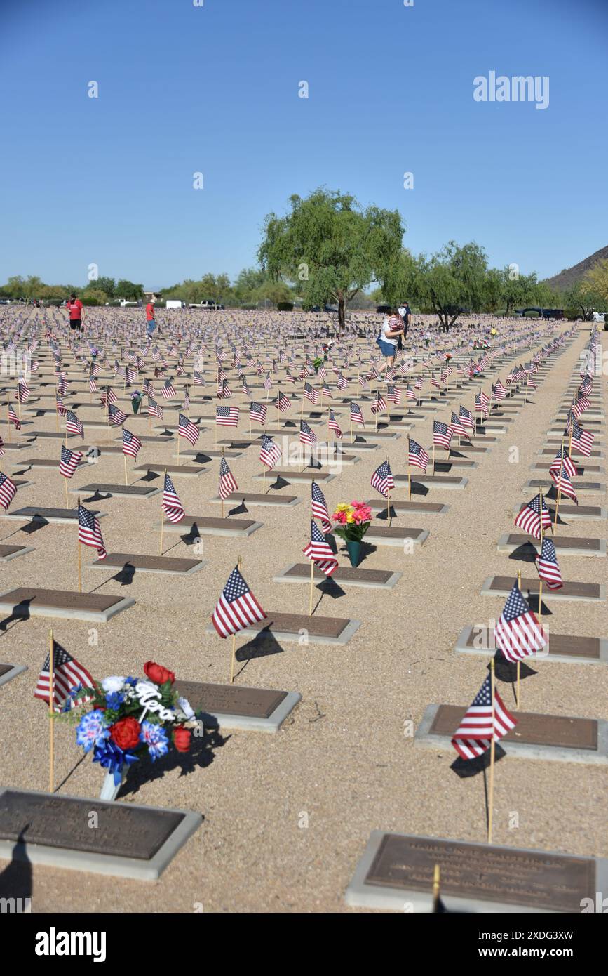 Phoenix, AZ., U.S.A. May 27, 2024. National Memorial Cemetery. United ...