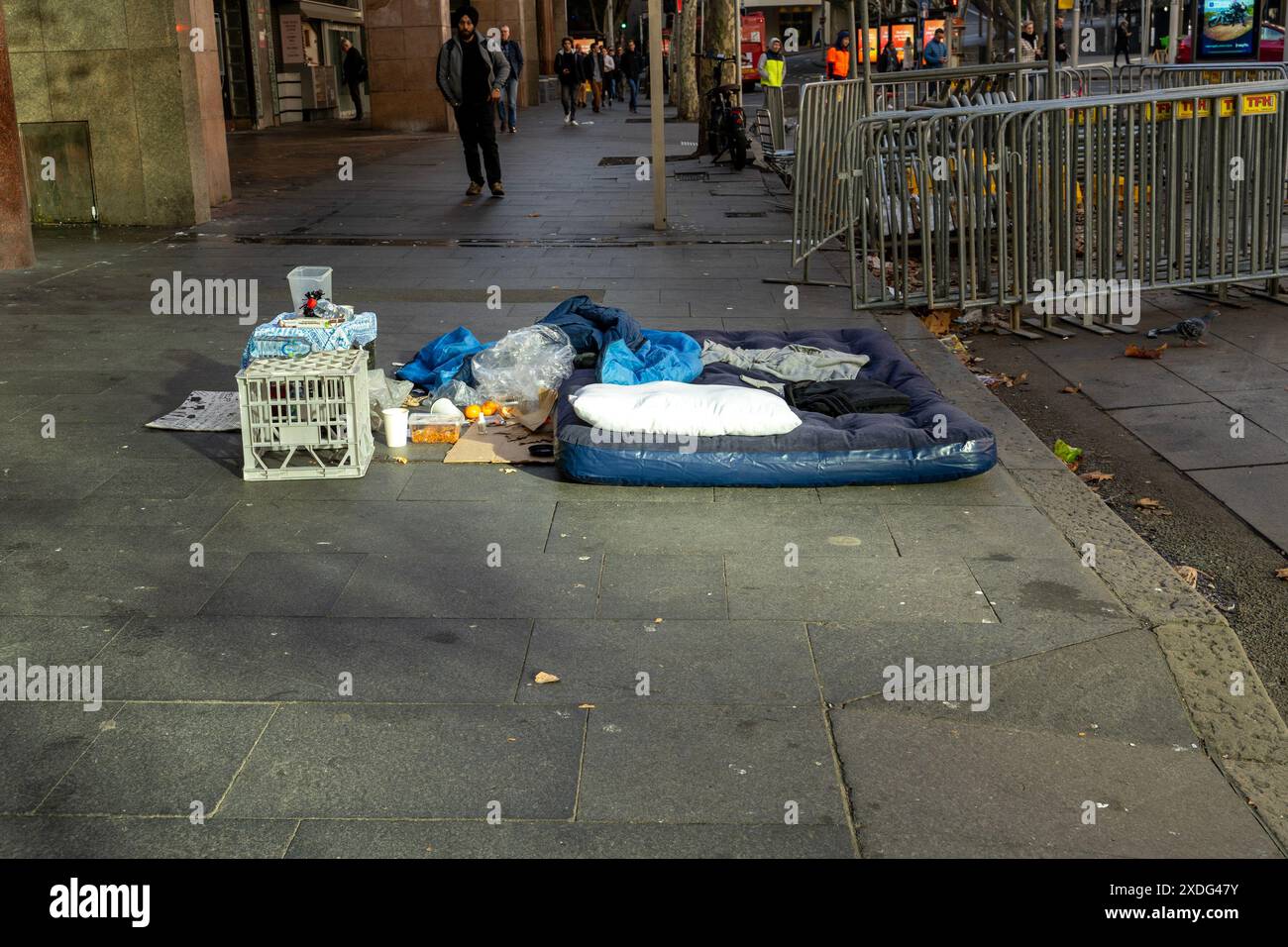 Bed of a homeless at Sydney Stock Photo - Alamy
