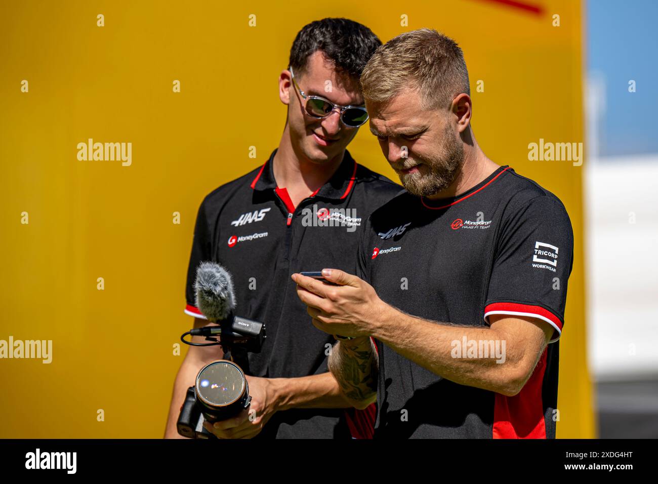 Montmelo, Spain, June 22, Kevin Magnussen, from Denmark competes for ...