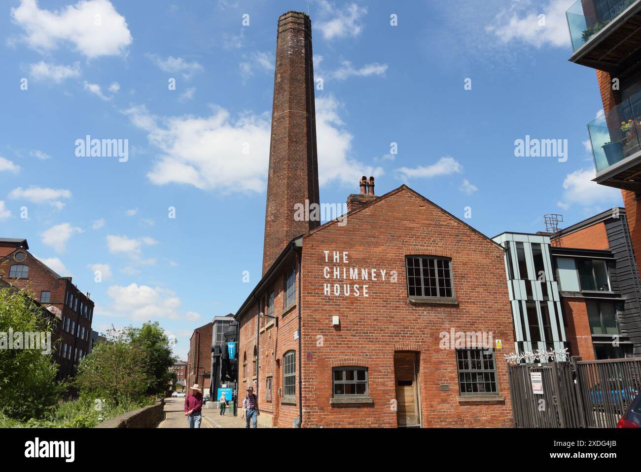 Preserved industrial chimney at the Kelham Island Industrial Museum ...