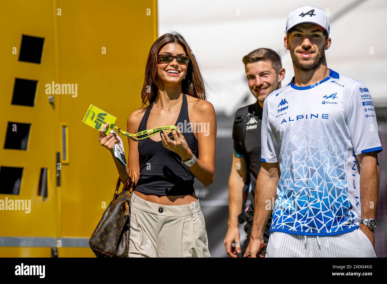 Montmelo, Spain, 22nd Jun 2024, Kika Cerqueira Gomes, Pierre Gasly's ...