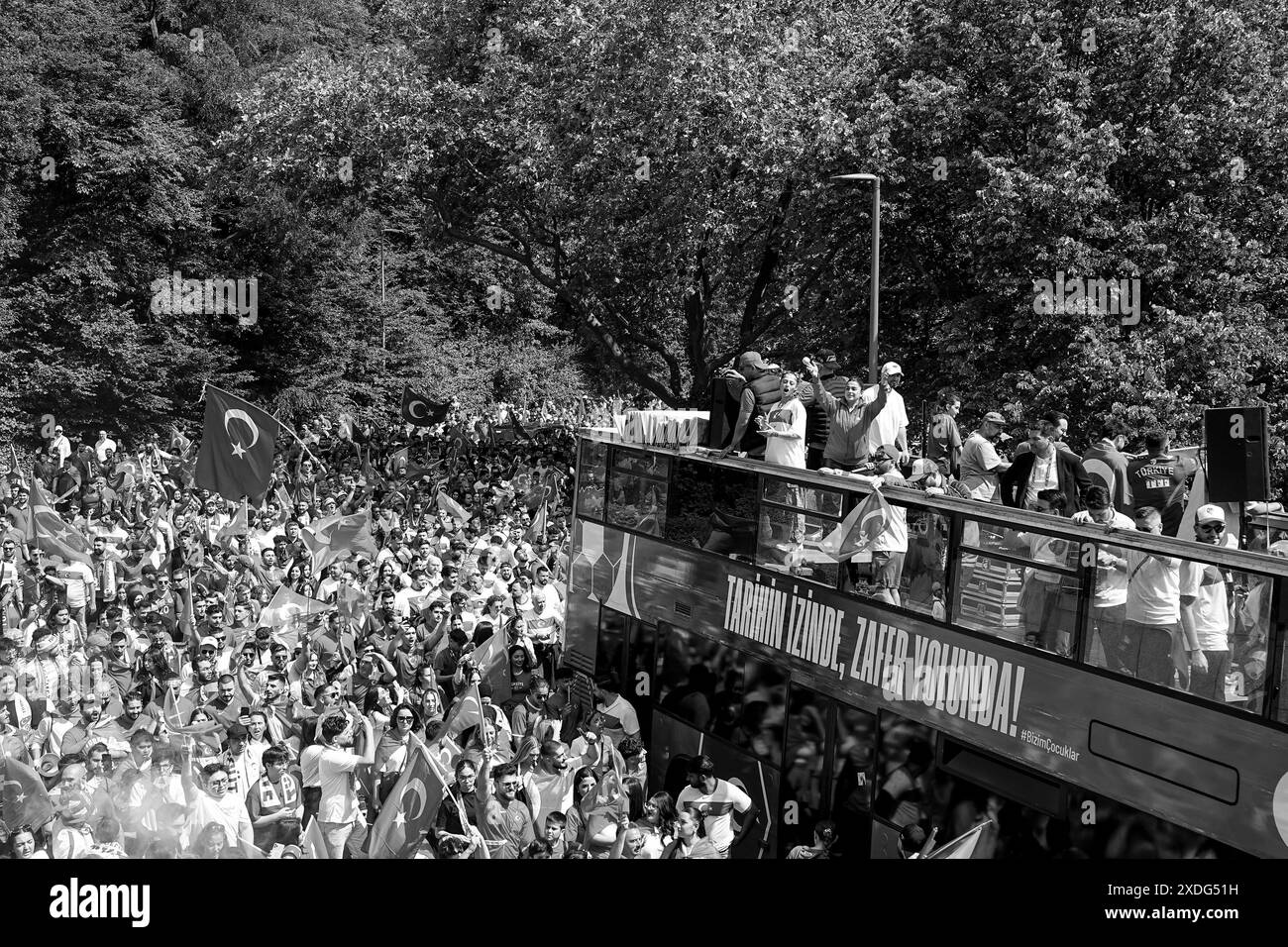 Dortmund, Germany, June 22th 2024: Fans of Turkiye during the fan march ...