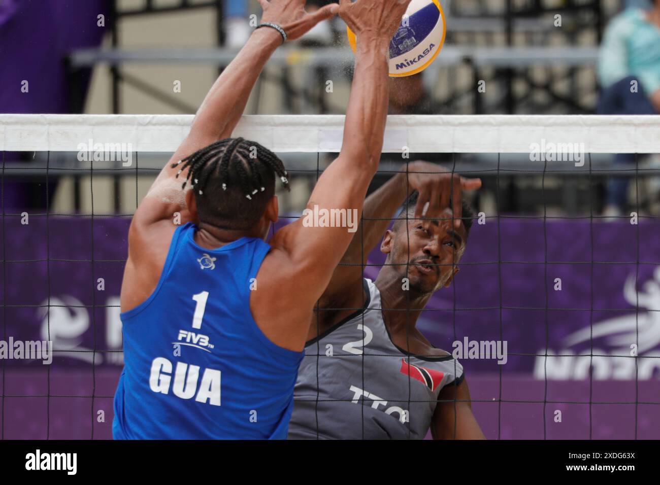 Tlaxcala, Mexico. 22nd June, 2024. Stephen Enile #2 of Team Trinidad ...