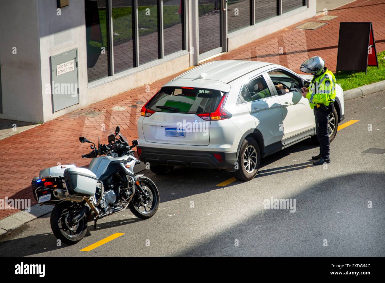 Police Stop for Traffic Infraction Stock Photo - Alamy
