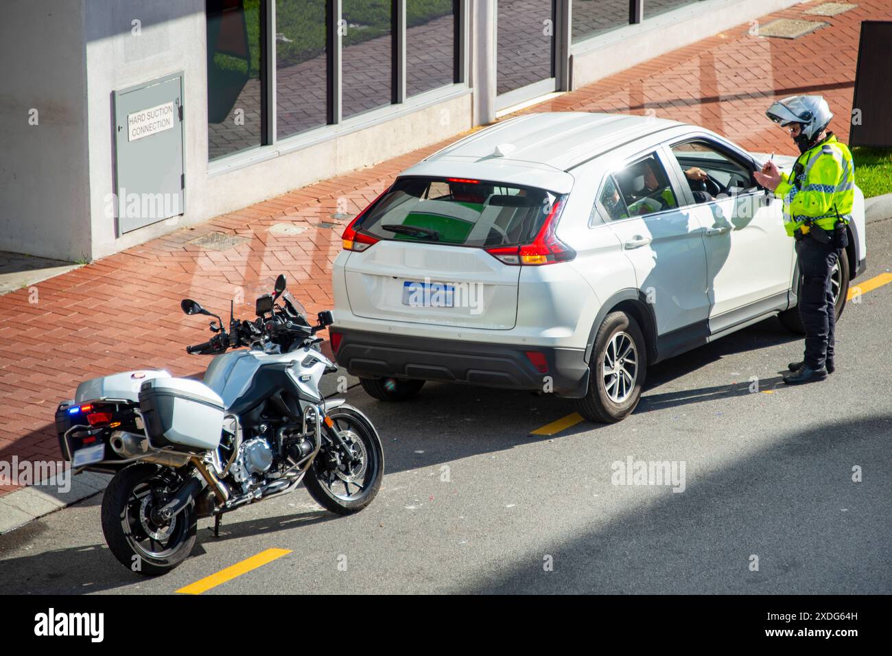 Police Stop for Traffic Infraction Stock Photo - Alamy