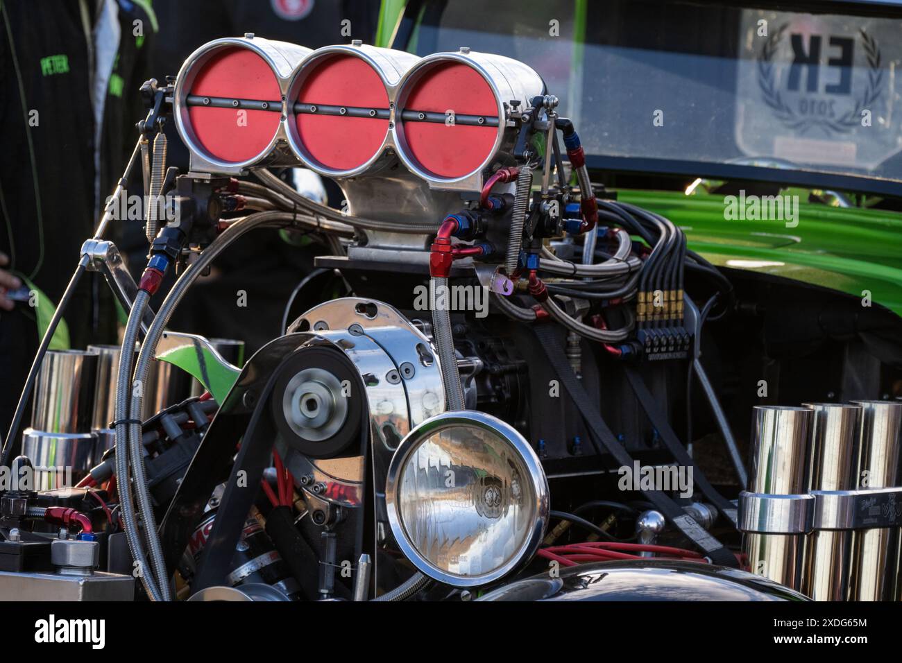 Grimmen, Germany. 22nd June, 2024. The "Sledge Hammer" racing tractor ...