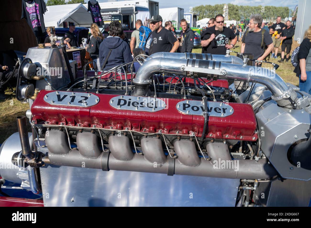 Grimmen, Germany. 22nd June, 2024. A racing tractor stands in the ...