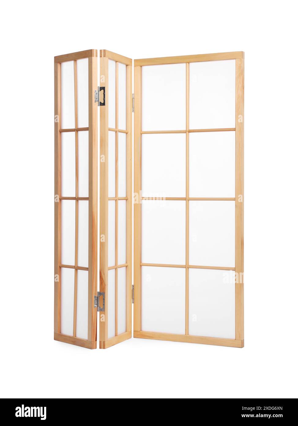 Folding screen isolated on white. Interior element Stock Photo - Alamy