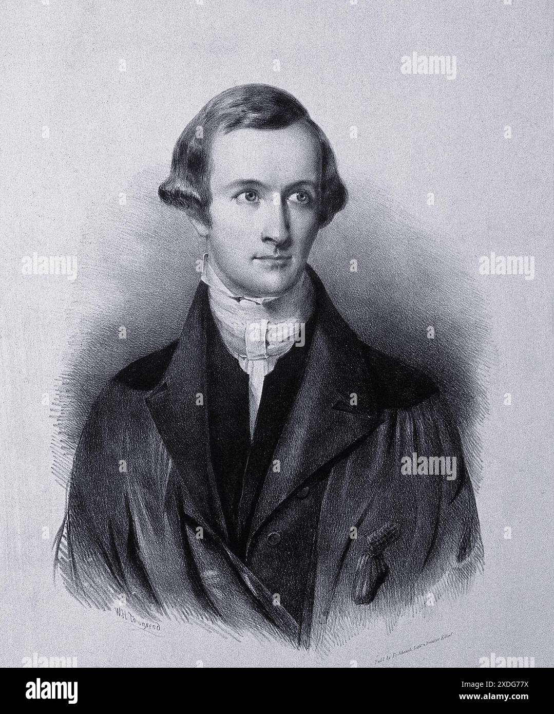 A lithograph portrait of James David Forbes, a renowned Scottish ...