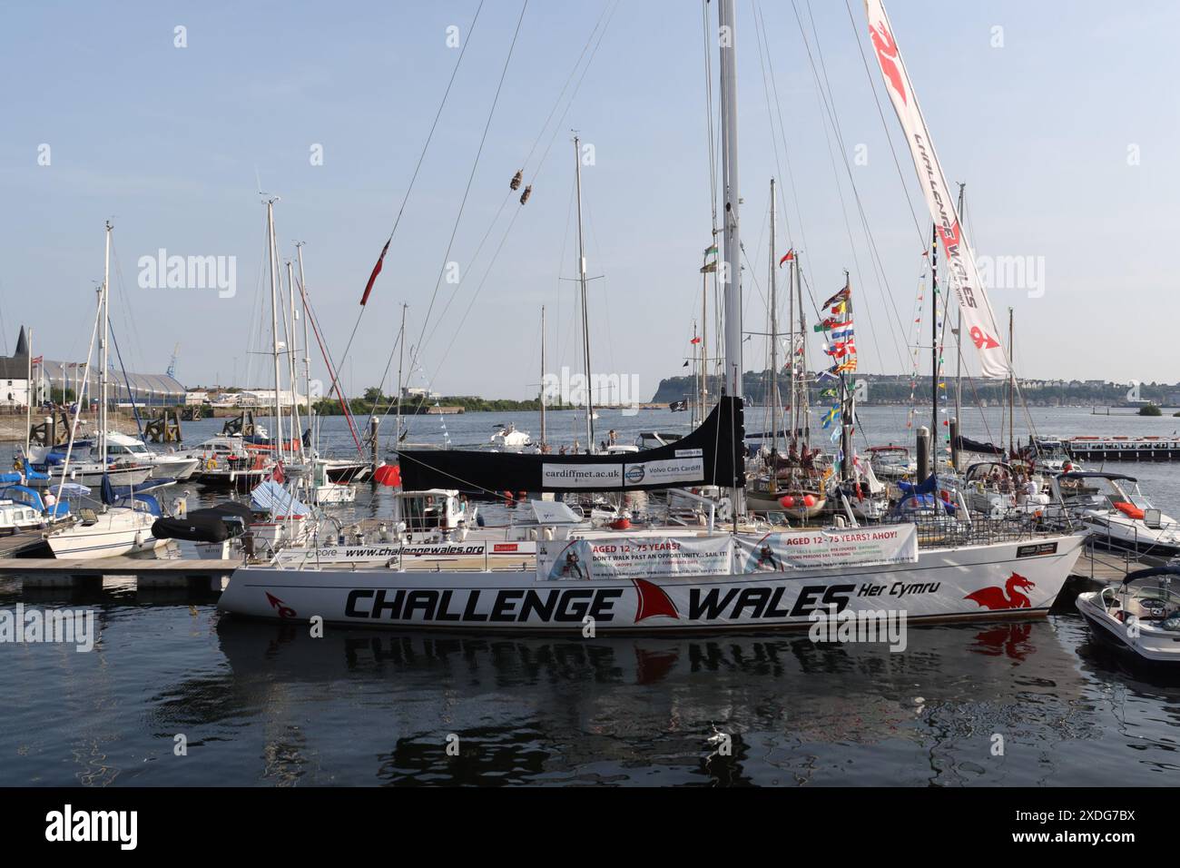 Challenge Wales, a 72-ft round-the-world yacht and the largest sail ...