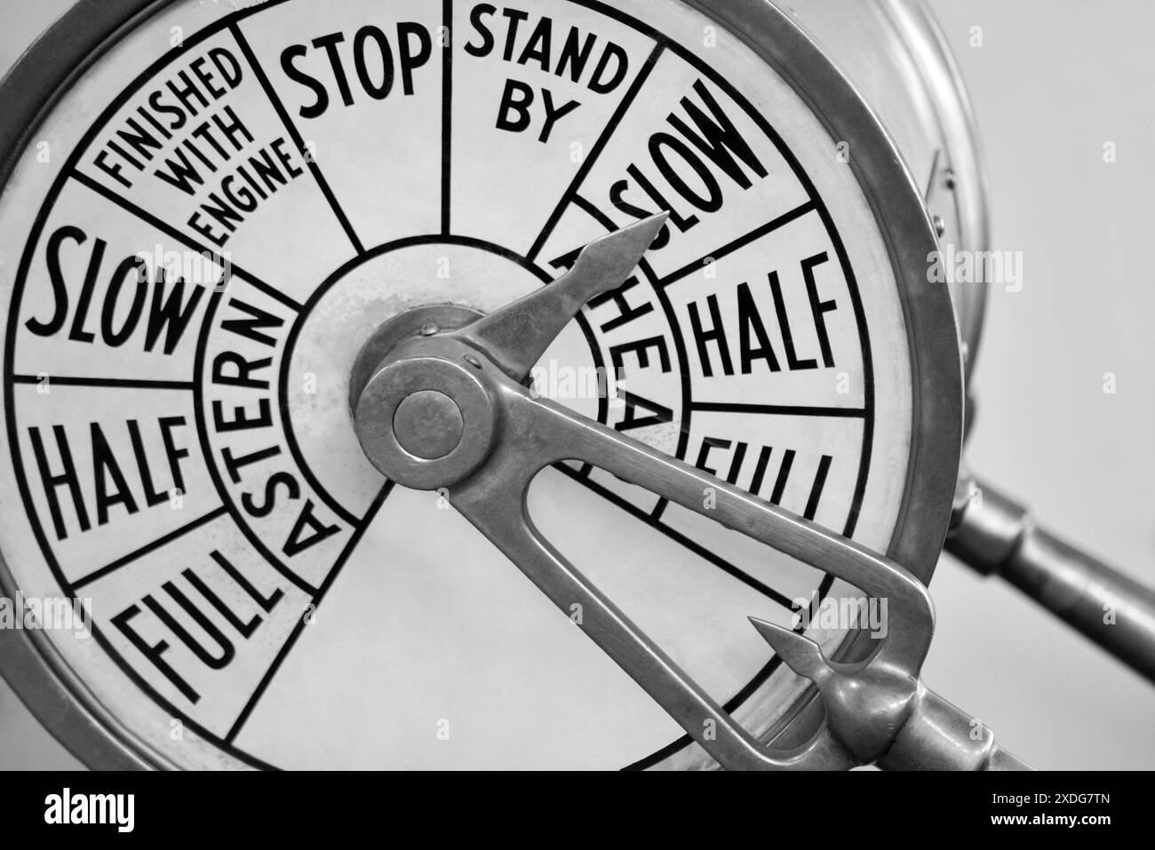 Engine Order Telegraph on display at the Seaport Museum Stock Photo - Alamy