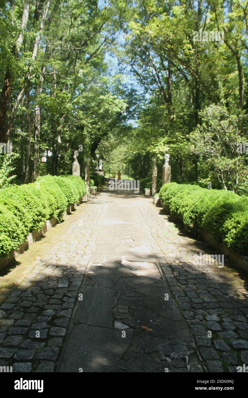 Chase City, VA, USA. Art along a pathway in MacCallum More Museum and ...