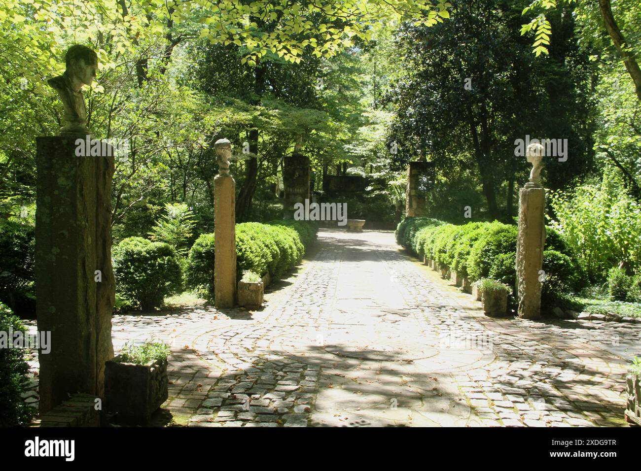 Chase City, VA, USA. Art along a pathway in MacCallum More Museum and ...